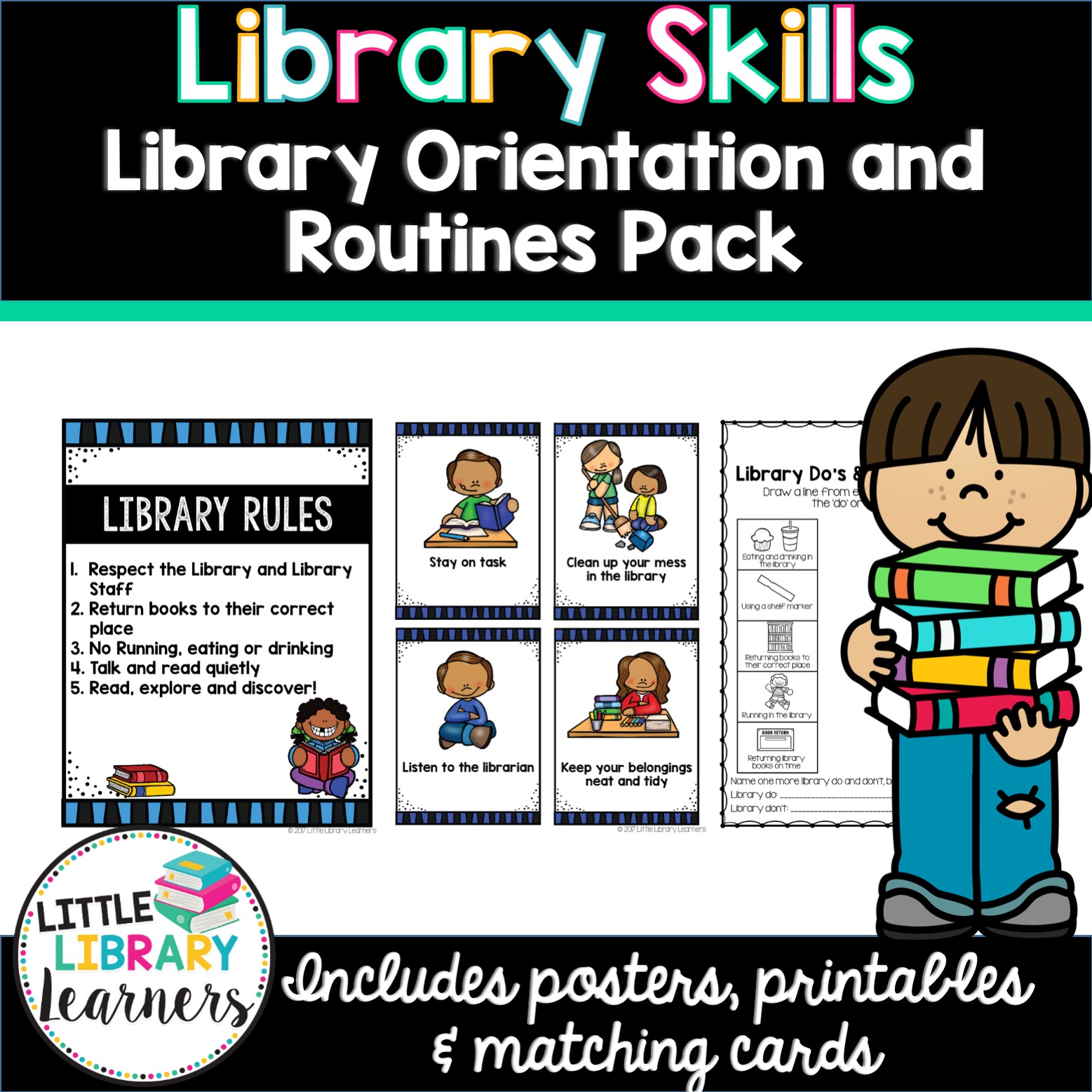 Library Skills Library Orientation And Routines Pack Little Library